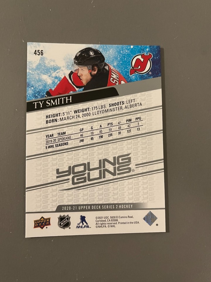 Ty Smith New Jersey Devils #456 Young Guns 2020. - 21 Hockey Card | eBay