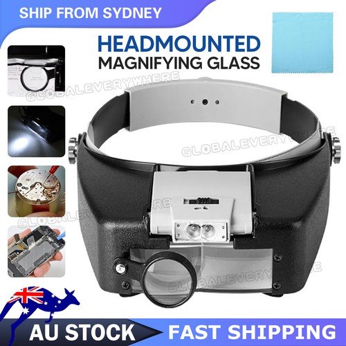 Headband Magnifier Head-mounted Magnifying Glass Handsfree Magnifying ...