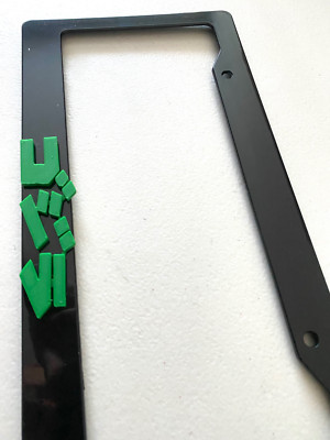 Godzilla Kanji in 3D - Black w Green Automotive License Plate Frame ...