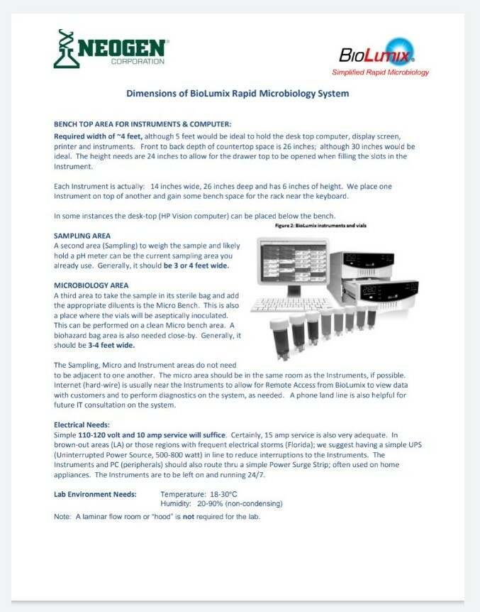Rapid Microbiology Testing Machine Neogen Two BioLumix Instruments One ...
