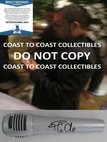 Ice Cube NWA rapper signed Microphone Mic exact proof Beckett COA ...