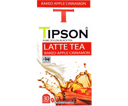 Tipson Ceylon Pure Black Tea Latte Tea Baked Apple Cinnamon 30 Tea Bags | eBay