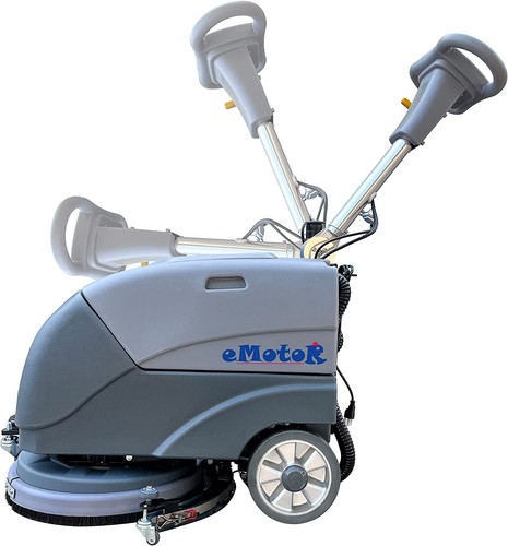 GREY Walk Behind 15"Brush Floor Cleaning Machine 8G Fordable Portable ...