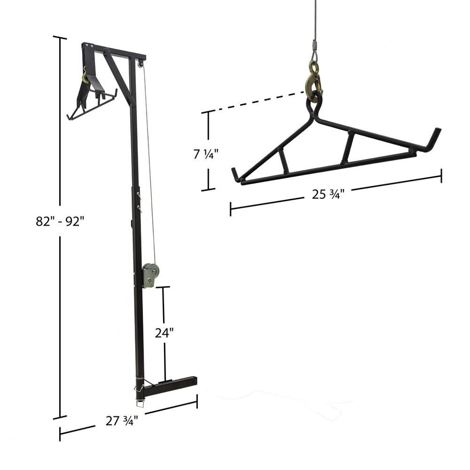 Kill Shot 300-lb Capacity Hitch-Mounted Deer Hoist with Gambrel, DEER ...