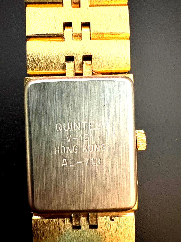 Vintage Quintel Women's Diamond Accent Quartz Watch Black Dial | eBay