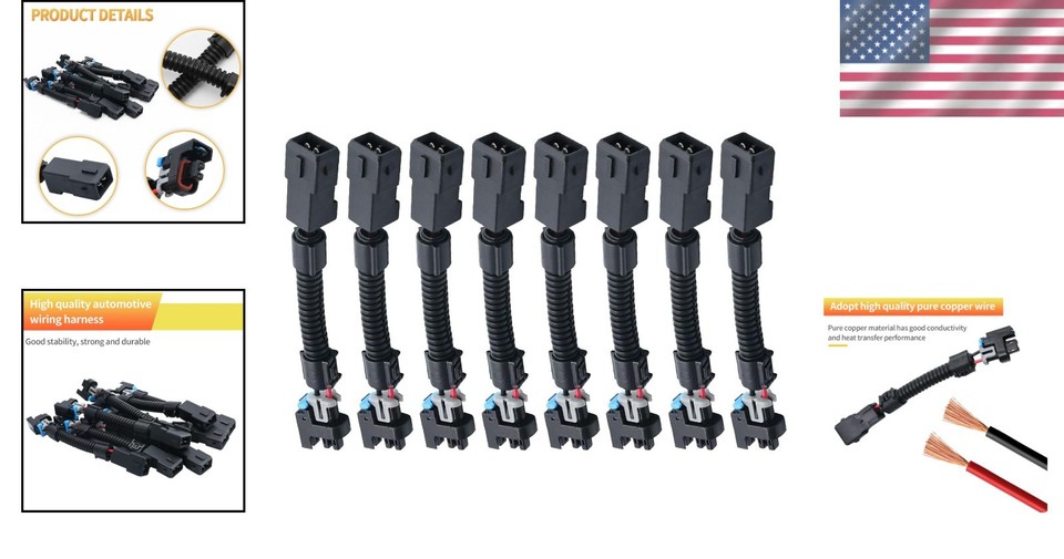 EV1 to Delphi Injector Pigtails - 8pcs Tinned Copper Set for LQ4 LQ9 | eBay