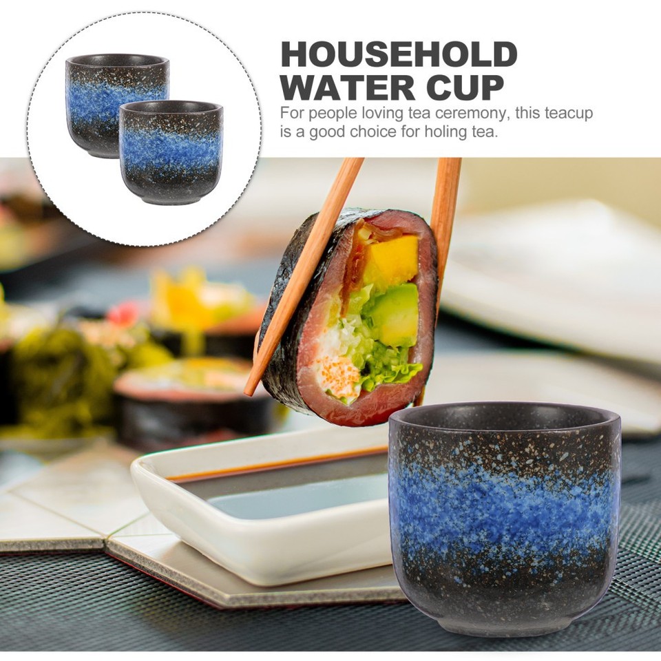 2 Pcs Japanese Style Water Cup Multi-function Teaware Ceramic Ceramics ...