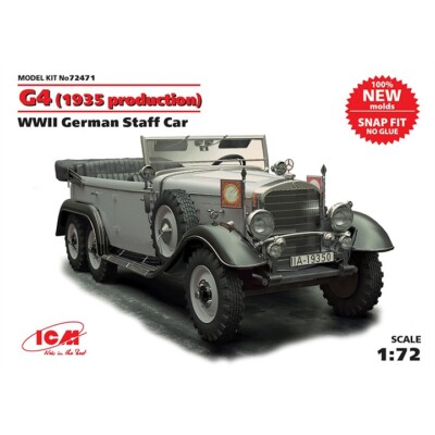 ICM #72471 1/72 G4 (1935 production), WWII German Staff Car | eBay