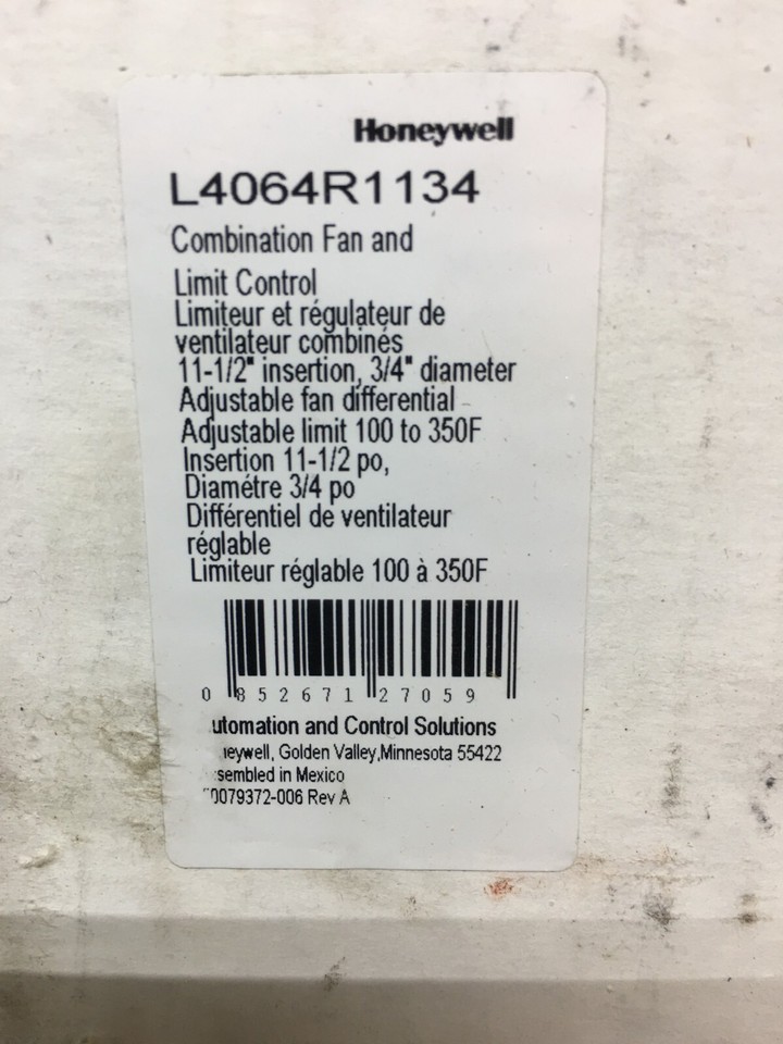 L4064R1134 - Honeywell OEM Furnace 11" Replacement Combination Fan ...