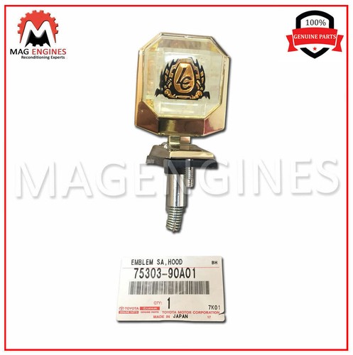 75303-90A01 GENUINE OEM FRONT HOOD "LC" GOLD EMBLEM FOR LAND CRUISER ...