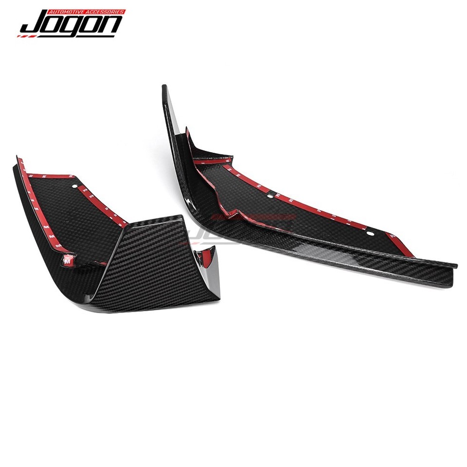Carbon Rear Bumper Side Splitters Fins Covers For Corvette C8 Z51 ...
