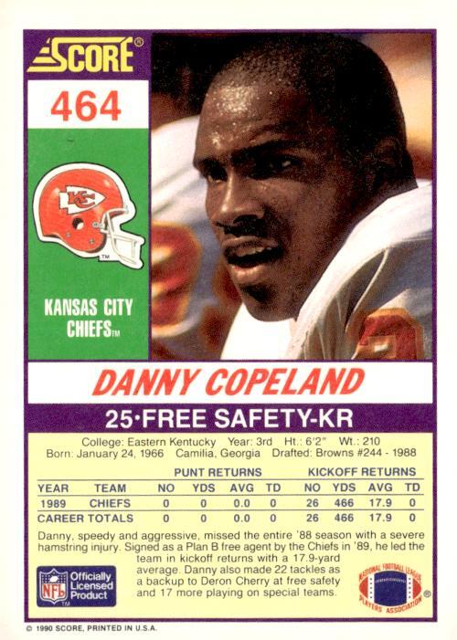1990 Score #464 Danny Copeland | eBay