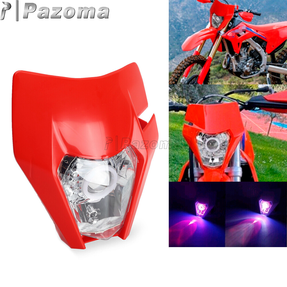 For Honda CRF250F CRF450R/X CRF250R 300EX Enduro LED Headlight Fairing ...