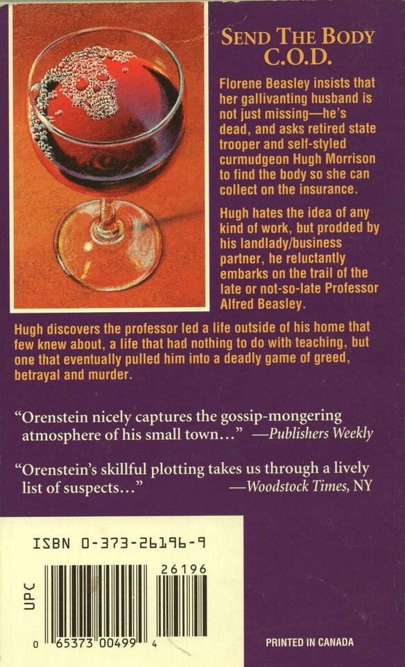 A VINTAGE YEAR FOR DYING by FRANK ORENSTEIN Worldwide PB 1994 1996 | eBay