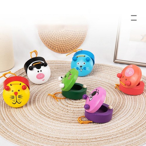 6 Pieces Cute Wooden Castanets Musical Instruments | eBay
