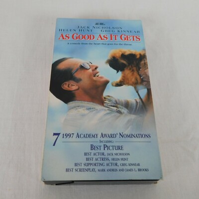 As Good as It Gets VHS 1998 Jack Nicholson Helen Hunt Greg Kinnear Cuba ...