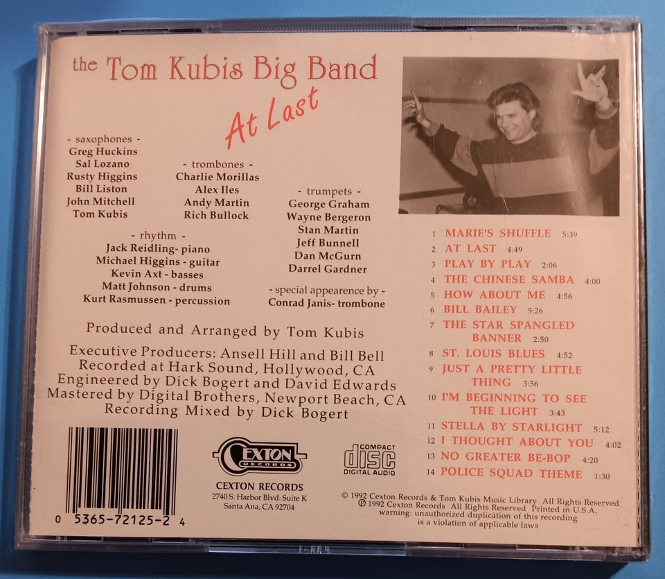 Tom Kubis Big Band, At Last (featuring Jack Sheldon & Leslie Lewis ...