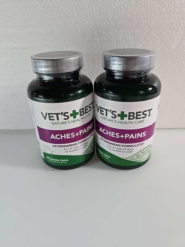 2x Vets Best Aspirin Free Aches+Pains Dog Supplement, for Dog Pain ...