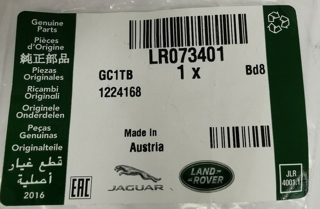 Genuine Land Rover Load Compartment Package Tray Cover Strap LR073401 ...