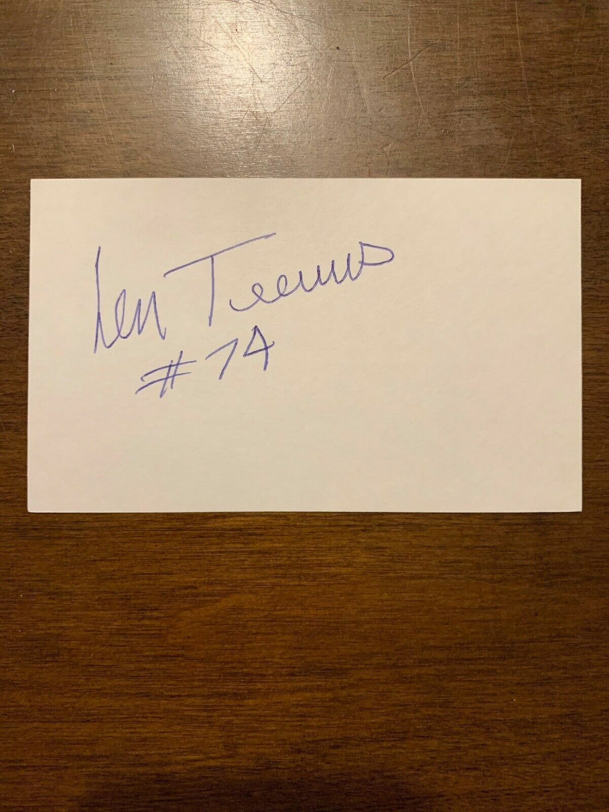 LEN TEEUWS - TULANE FOOTBALL - AUTHENTIC AUTOGRAPH SIGNED - B770 | eBay