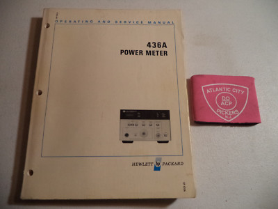 HEWLETT PACKARD 436A POWER METER OPERATING AND SERVICE MANUAL (00436 ...