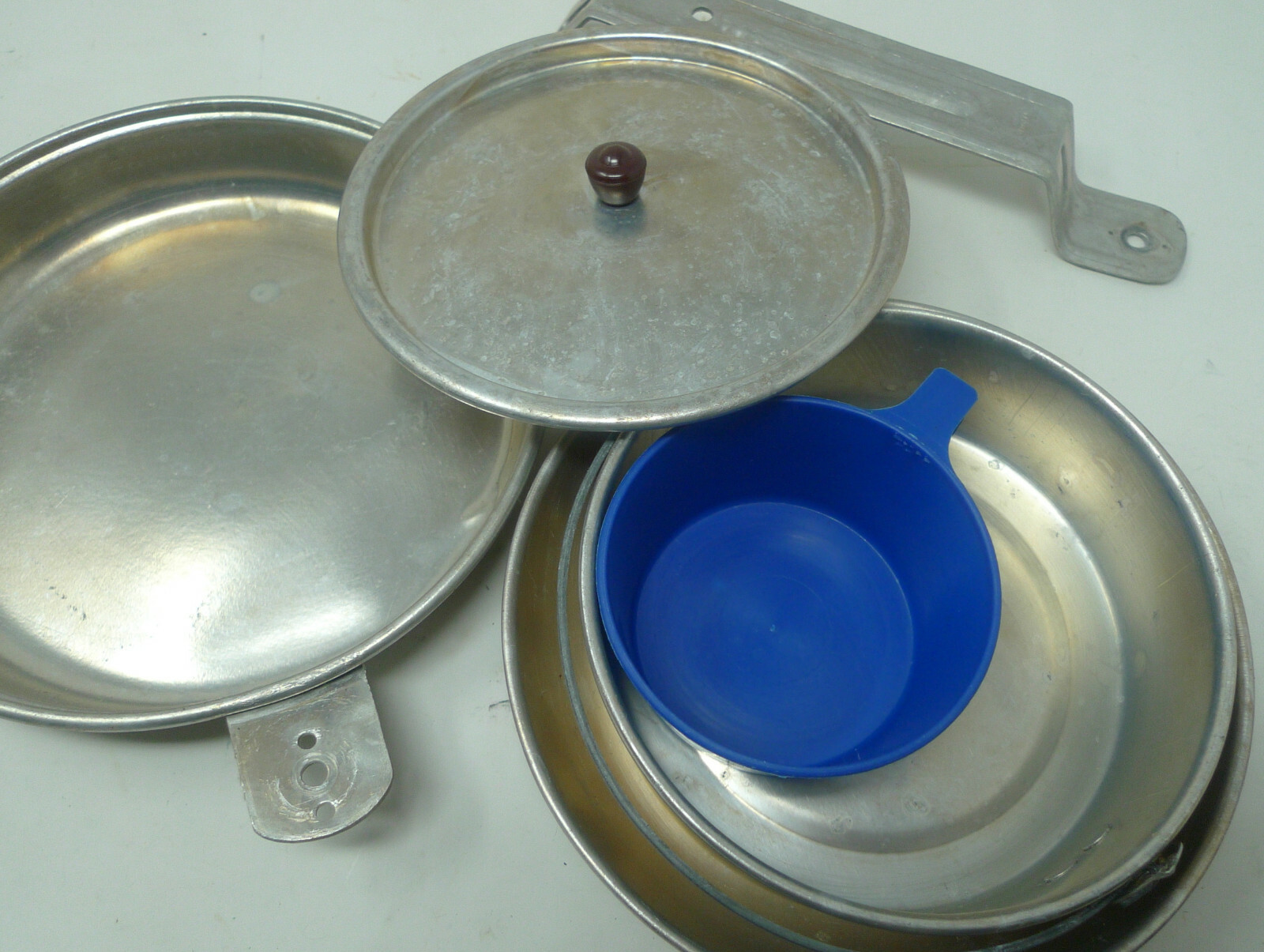 Vtg Lot Boy Scouts Tin Mess Kit Cook Set Camping Outdoor Pot Pan Handle ...