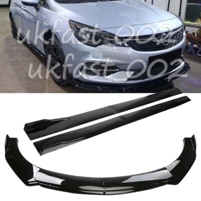 For Vauxhall Opel Astra K MK7 Front Bumper Lip Spoiler Splitter + Side ...