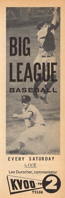 1957 KVOO TV AD ~ MICKEY MANTLE NEW YORK YANKEES SLUGGER BIG LEAGUE ...