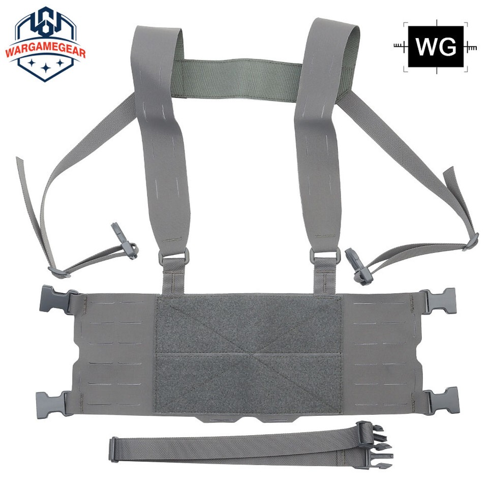 Tactical Low Vis Portable Chest Rig Harness Laser Cut MOLLE Lightweight ...