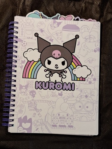 Sanrio KUROMI Super Cute 5 Subject Vinyl Cover Spiral Note Book | eBay
