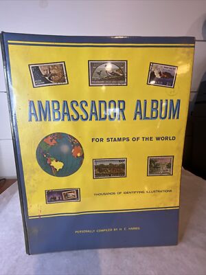 Ambassador Album for Stamps of the World, H.E. Harris,w/ stamps, no ...