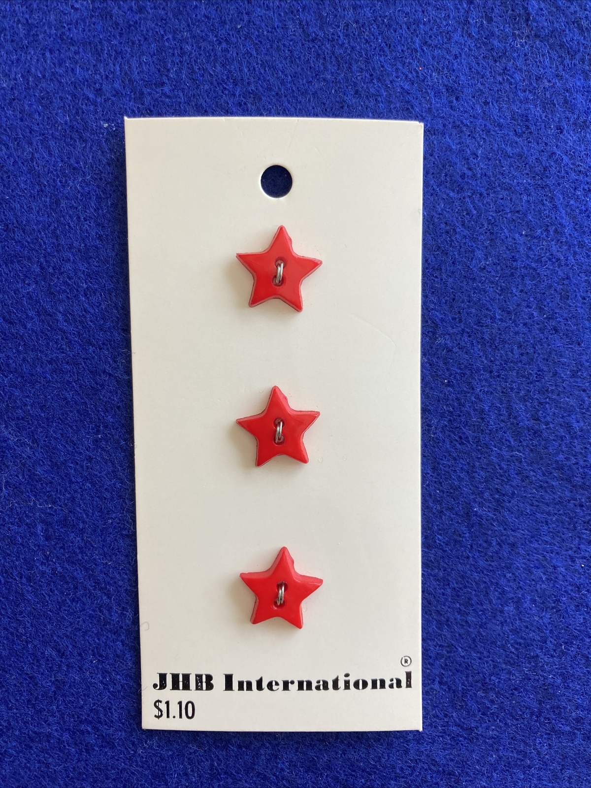 Buttons 3 Small Red Star Buttons New on Card Made in Italy | eBay