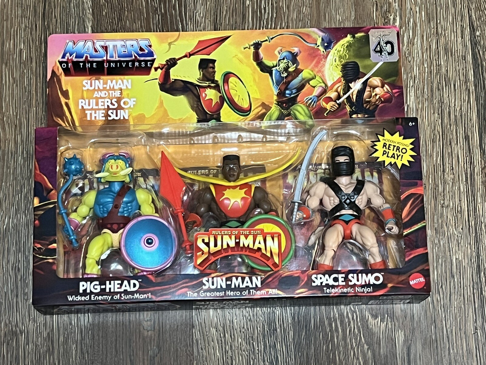 NEW MOTU Sun-Man and the Rulers of the Sun 3pk Exclusive Pig-Head Space ...