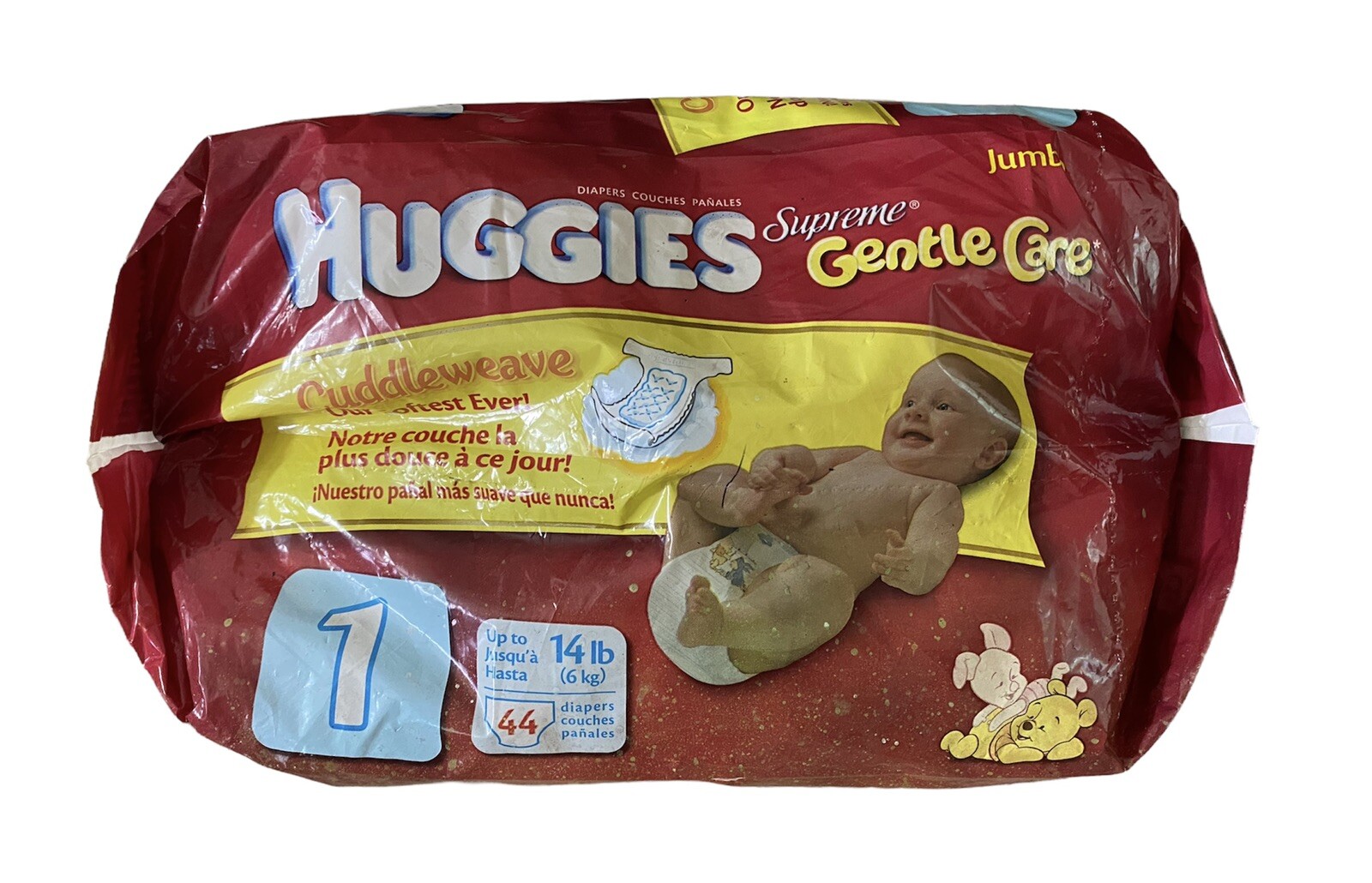 Huggies Size 1 Supreme Winnie The Pooh 44 Diapers - 2006 Cuddleweave ...