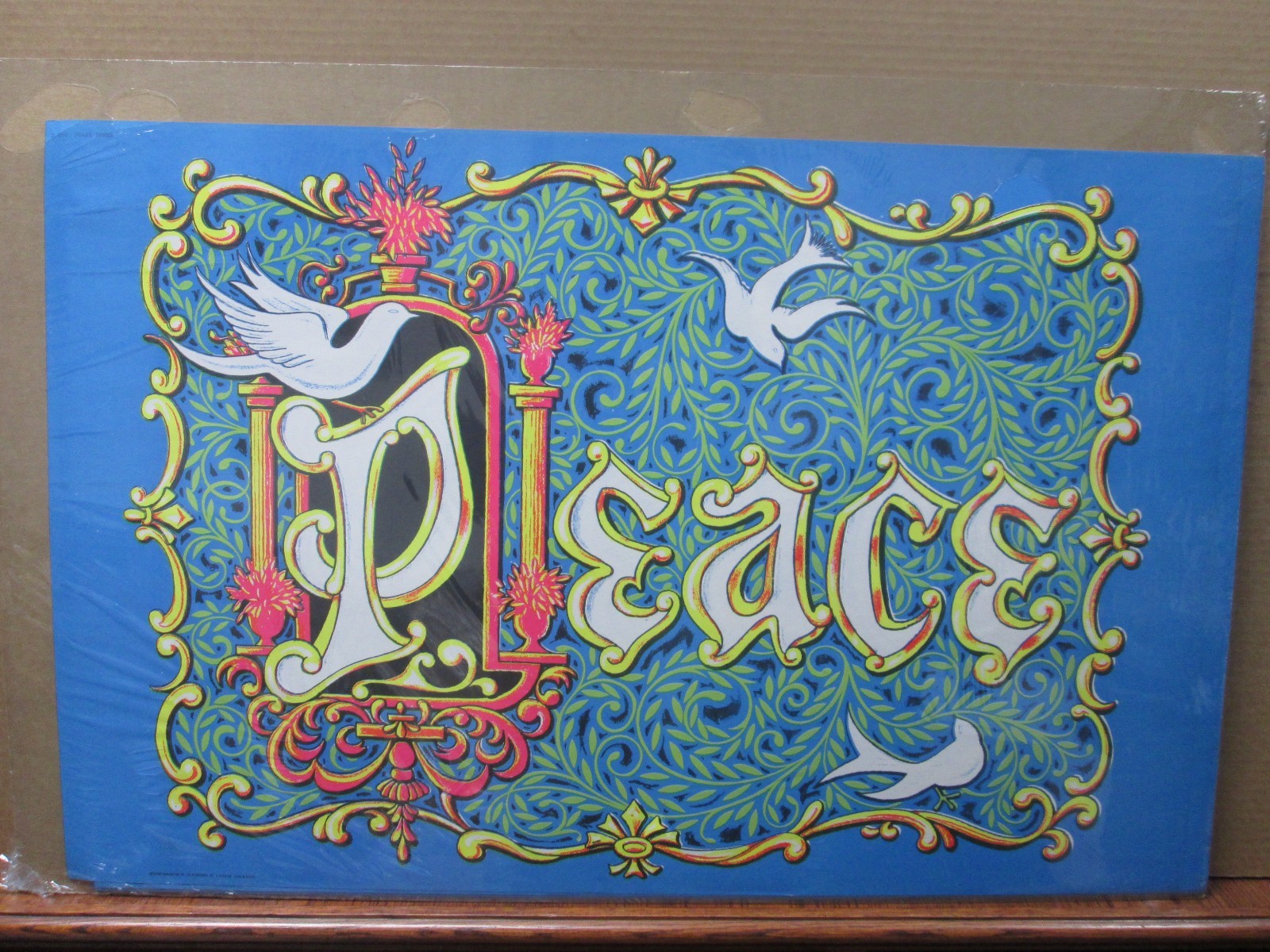 Vintage Black Light Poster Peace I 1970's Inv#G677 | eBay