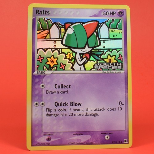 Pokemon TCG English Card ex Delta Species Ralts 81/113 Reverse Holo ...