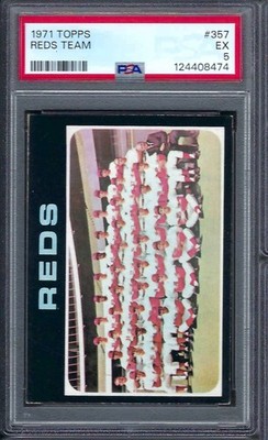 1971 Topps # 357 Cincinatti Reds Team EX PSA 5 | eBay