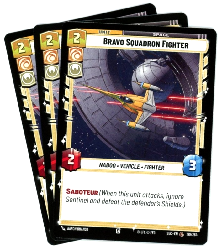 x3 Bravo Squadron Fighter - 199/264 - Secrets of Power - Star Wars ...
