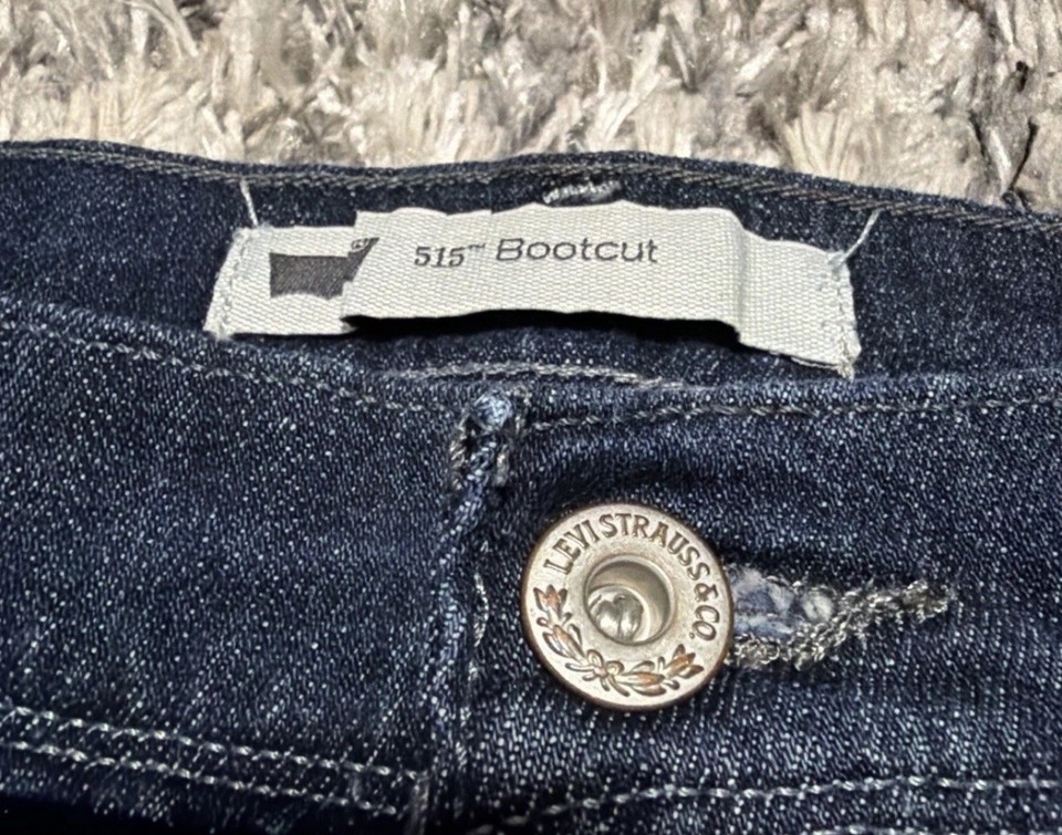 Levi’s 515 Bootcut Jeans Women’s Dark Wash Mid Rise Denim Pants Size ...