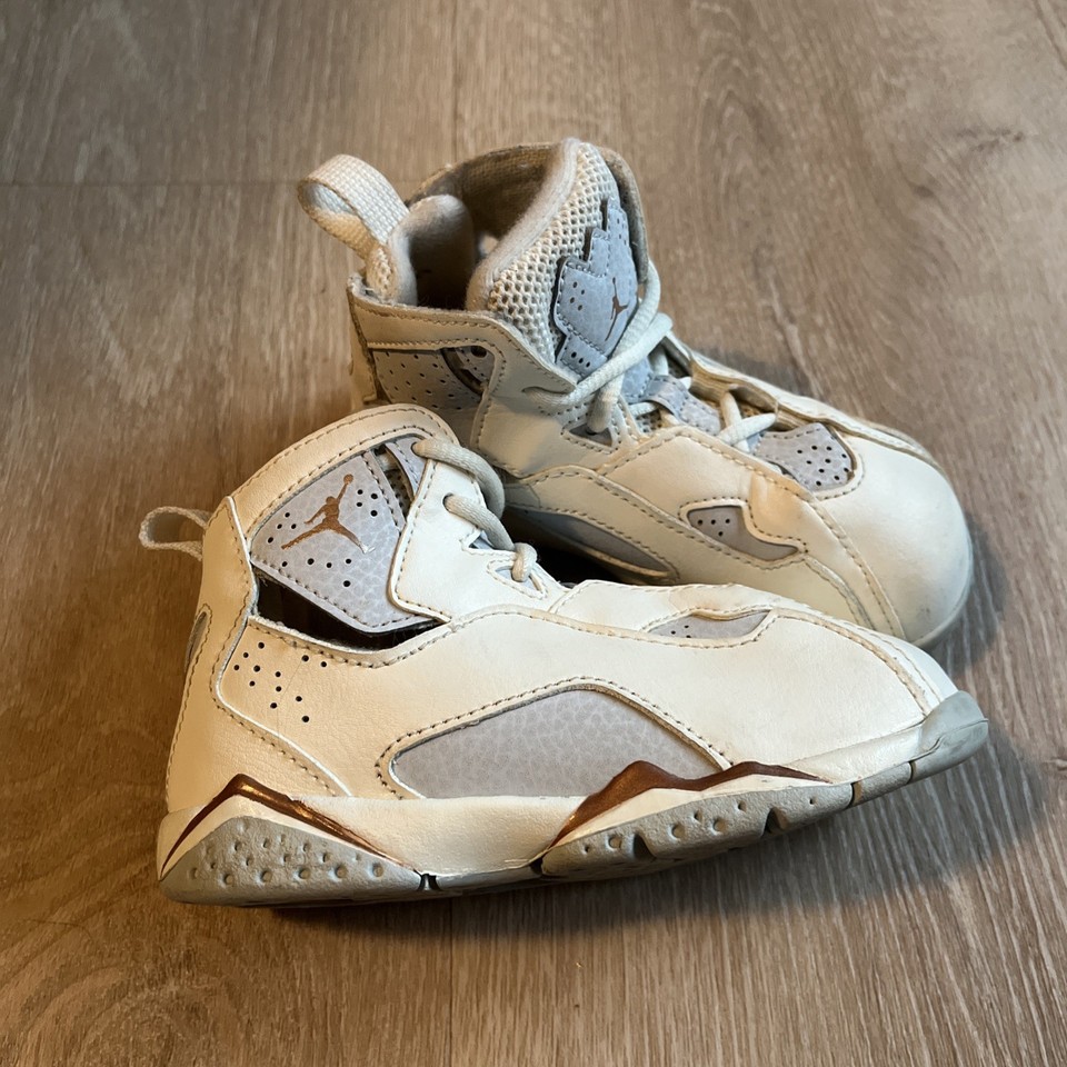 Nike Jordan Shoes Toddler Size 8C White Gray True Flight Basketball ...