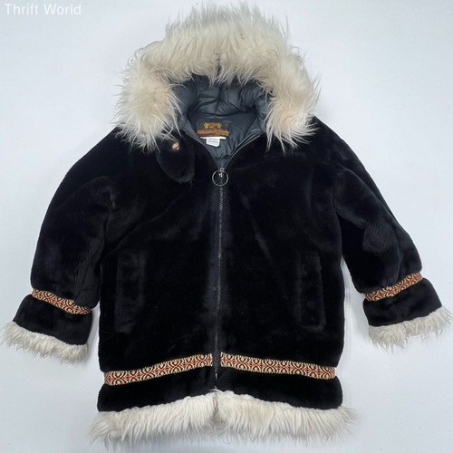 Vintage 70s Hansa Branta Faux Fur Eskimo Goose Down Parka Jacket Sz M ...