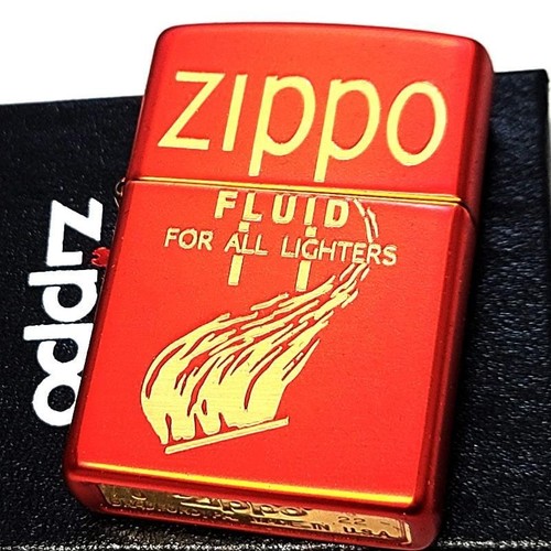 Zippo Lighter 06 Frame Design Retro Logo Flame Matte Red | eBay