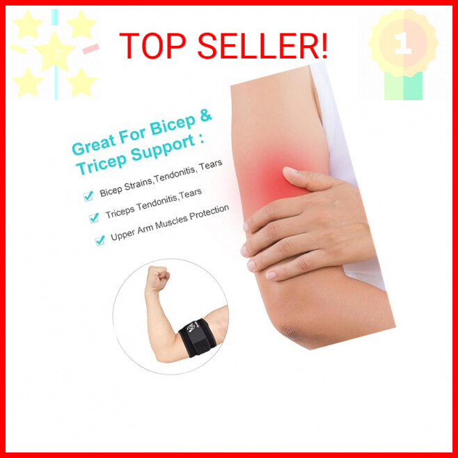 Bicep & Tricep Tendonitis Brace Compression Sleeve - Pain Relief for ...