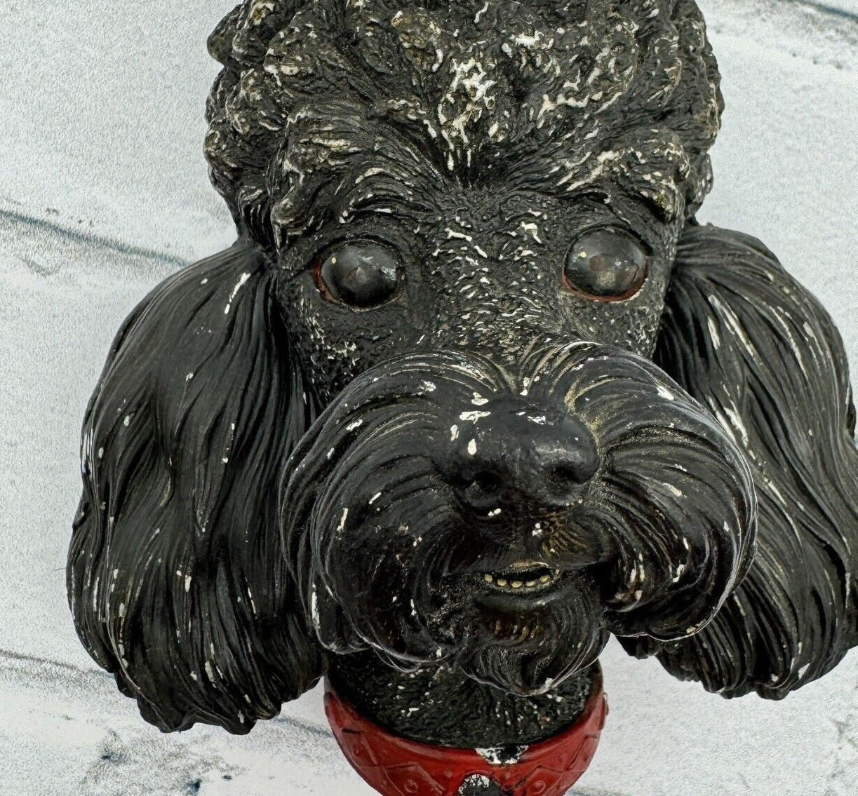 Vintage Chalkware Black Poodle Dog Head Bossons England Wall Hanging ...