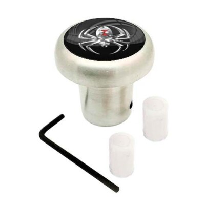 Retro Aluminum Universal Manual Logo Gear Shift Knob - SILVER WIDOW ...