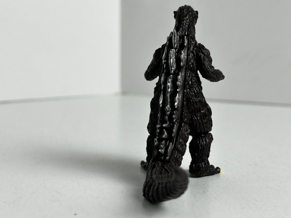 GyuraGoji GODZILLA 3" Figure Silver Spine Fangs Gumi Gashapon w/ Bag ...