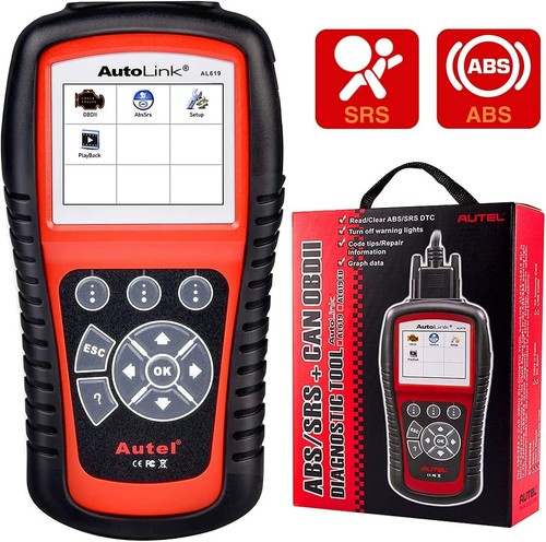 Autel AutoLink AL619 OBD2 Scanner ABS SRS Airbag Scan Tool Turn Off ABS ...