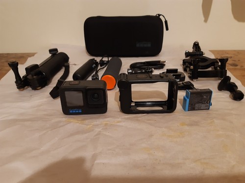 GoPro Hero 10 Black + Accessories, Media Mod, Case, tripod, hand grip ...
