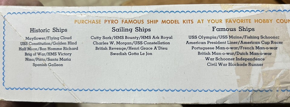 1967 PYRO Model Kit GOUDA Ship Dutch MAN-O-WAR B212-400 Unassembled ...
