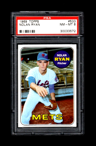 1969 Topps #533 NOLAN RYAN HOF New York Mets PSA 8 NM-MT CENTERED! | eBay